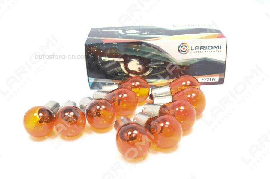 LARIOMI LB21020CP лампа накаливания PY21W 12V 21W BAU15S (желтая)