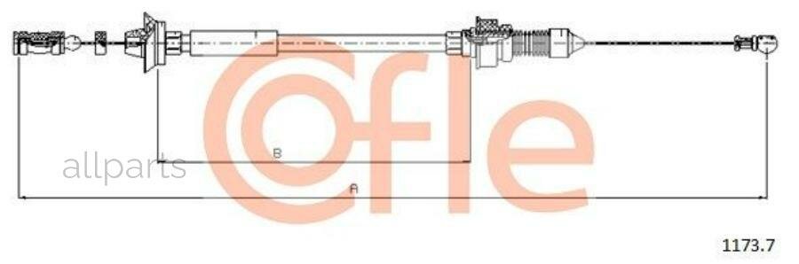 COFLE 92.1173.7 Трос газа FIAT DUCATO DS 2.5-2.5 TDS-2.5T Degr-2.8 TDS 94-