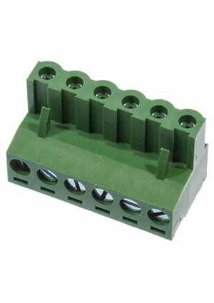MC100-508-06P, клеммник на провод, шаг 5.08мм 6 контактов