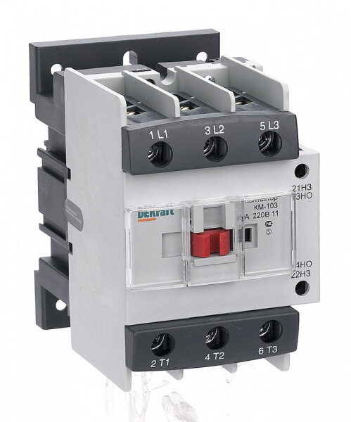 DEKraft КМ-103 Контактор 95А 220В АС3 1НО+1НЗ