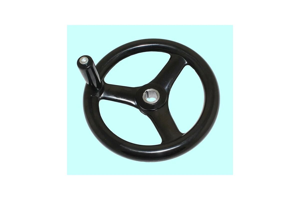 TLX маховик 160x16x38x5 мм DxdxHxb, 3 спицы, бакелит с ручкой, 65919