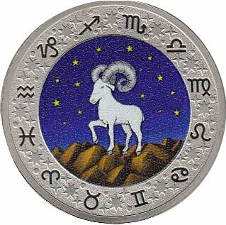 Жетон Санкт-Петербургского Монетного Двора Гознака "Овен", УФ-печать, 27 мм