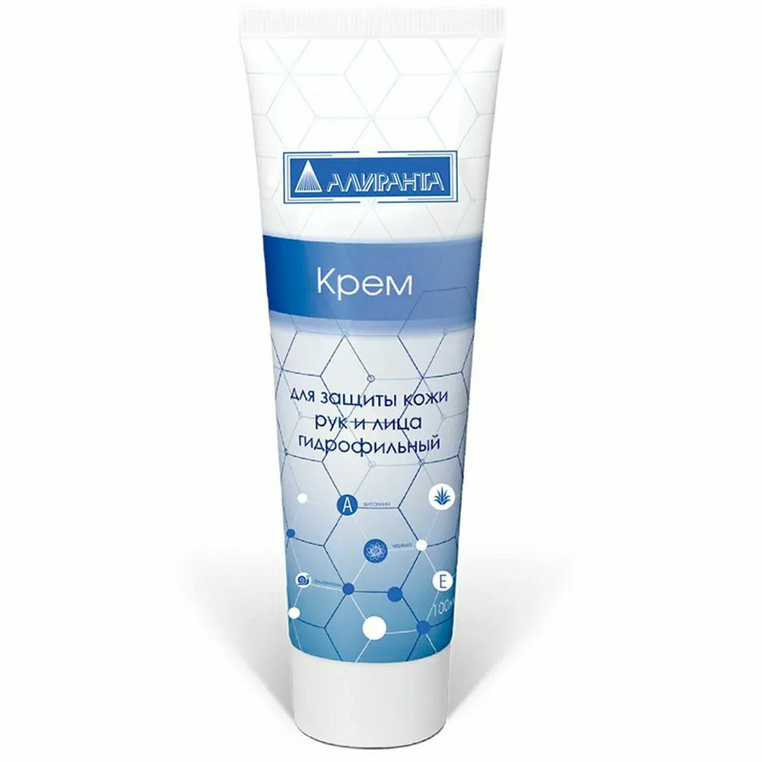 Крем защитный 100 мл, алиранта, гидрофильный, от масел, красок, смазок, клея, силикона, 10008 (цена только за 1 шт.)