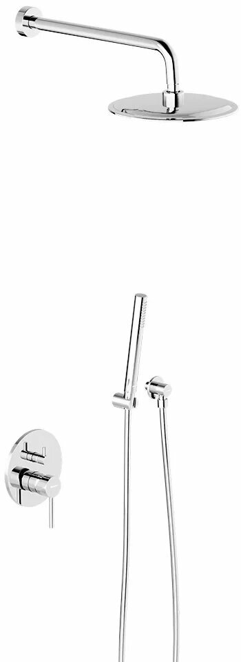 Душевой комплект Damixa Scandinavian Pure 936520000 со смесителем, 250 мм, хром