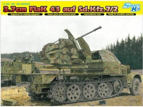 6553 1/35 Тягач 3.7cm FlaK 43 auf Sd. Kfz.7/2