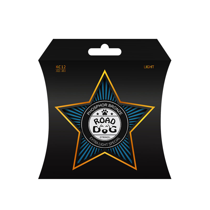 KC12 Комплект струн для акустической гитары, фосфорная бронза, 12-53, Road Dog
