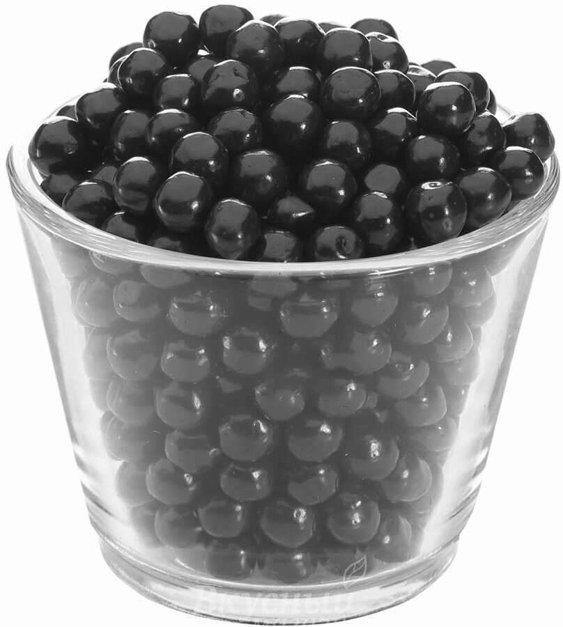 Декор Шарики Черный глянец 5 мм. Сладкий мишка Sweet bear, 250 гр. (Набор из 3 шт.)