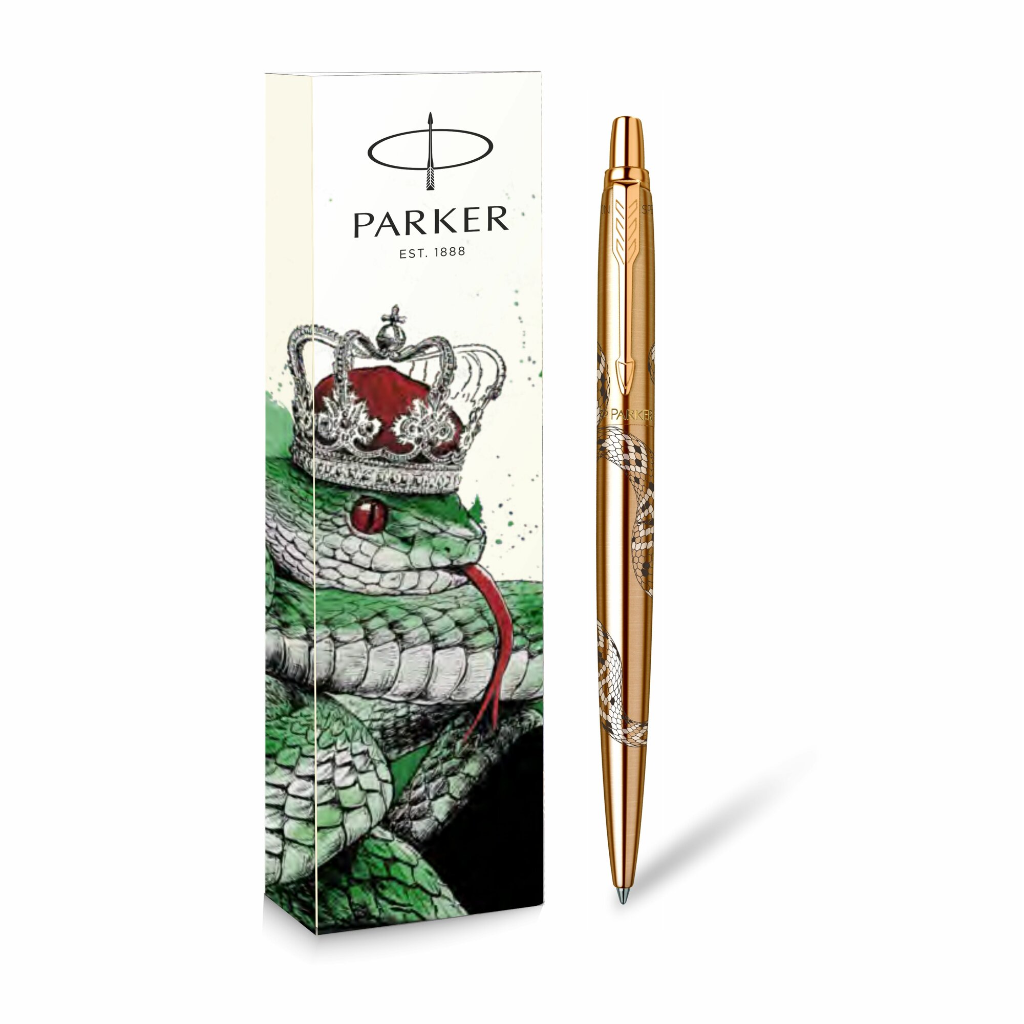 Ручка шариковая Parker Jotter SNAKE Special Edition Gold GT 1953203_LE25
