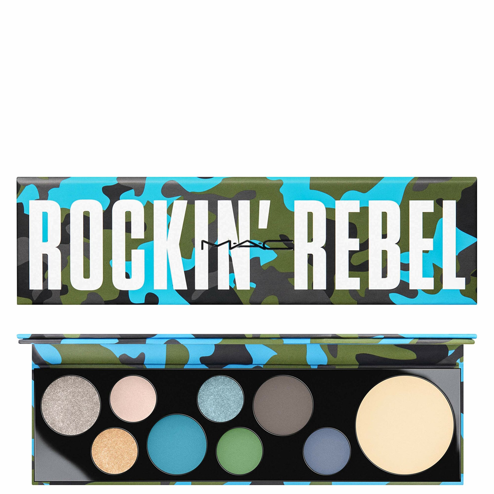 Палетка теней MAC Rockin Rebel, для всех типов кожи, 9 цветов, перламутр/металлик