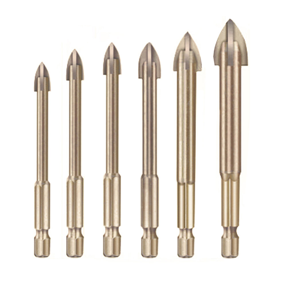 Набор универсальных твердосплавных сверл, многофункциональных для стекла, керамической плитки, дерева, стен, цельнокерамических сверл-дыроколов