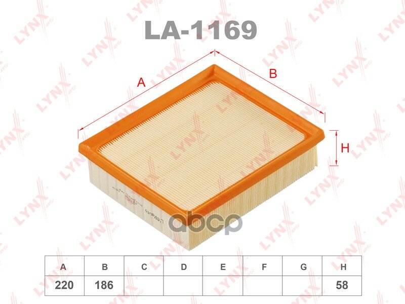 Фильтр воздушный MITSUBISHI Eclipse Cross 1.5 17> LYNXauto арт. la-1169