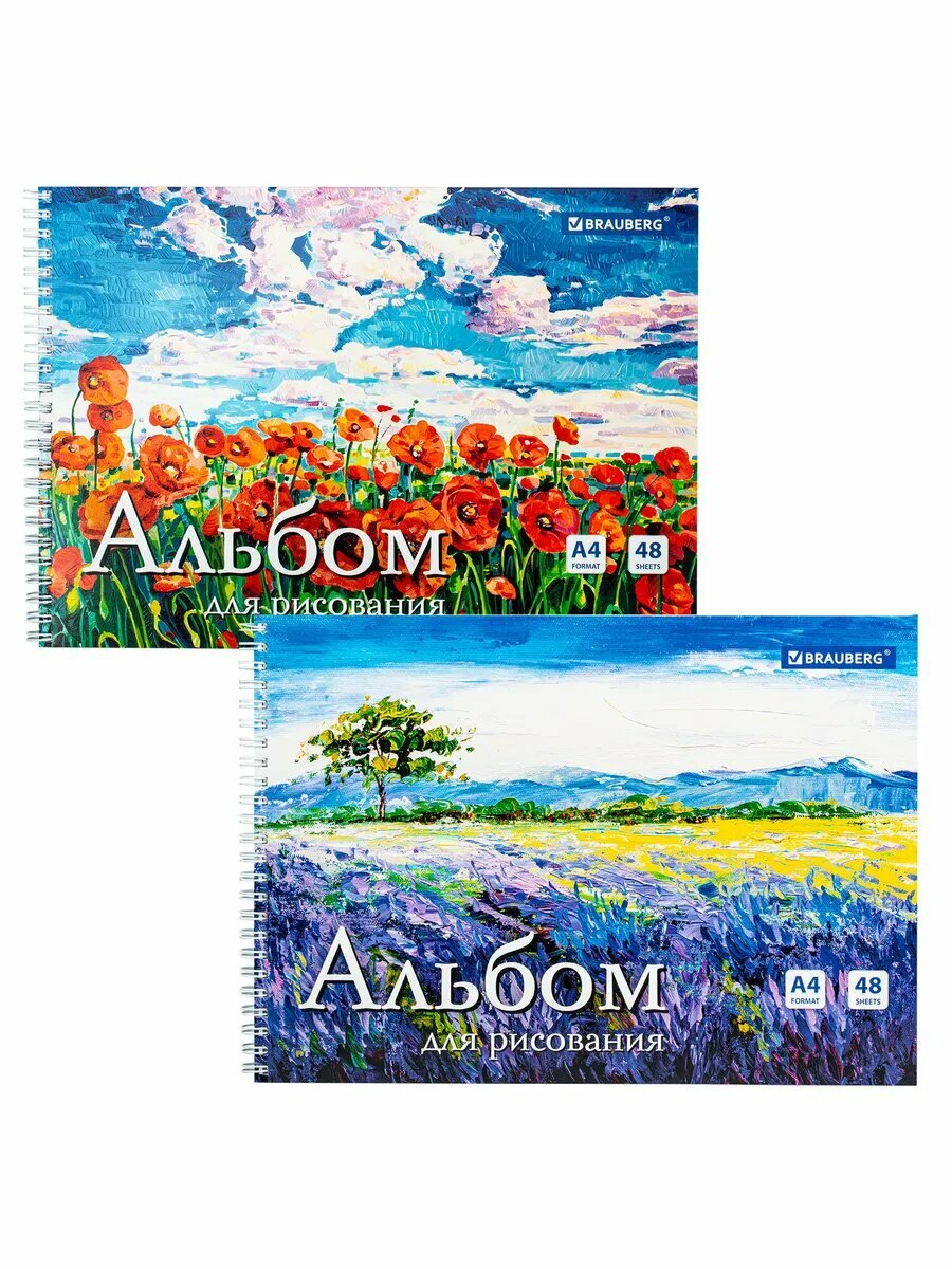 Альбом для рисования 1 шт, А4, 48 л, 205х290 мм