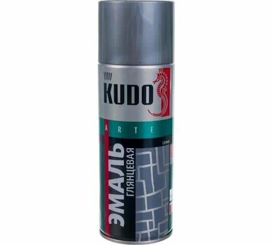 Эмаль универсальная аэрозоль KUDO серая RAL-7040 глянцевая (2 шт.)