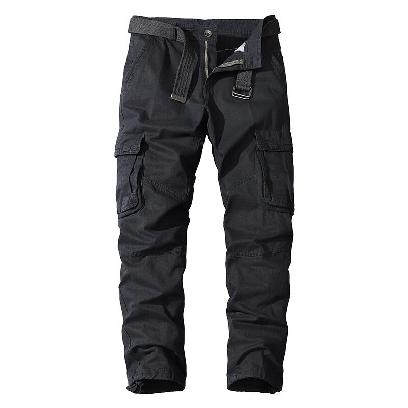 Брюки карго прямого кроя с несколькими карманами