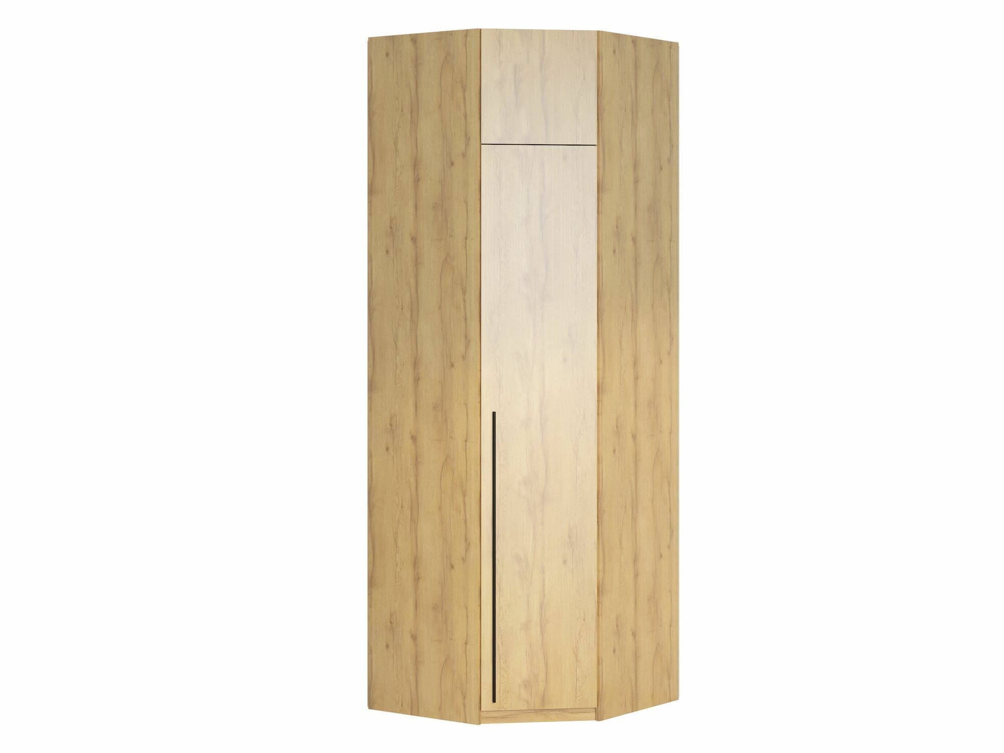 Шкаф угловой распашной МногоМеб Лаура 800-А ПУШ, 80х50x240, антресоль, дуб вотан