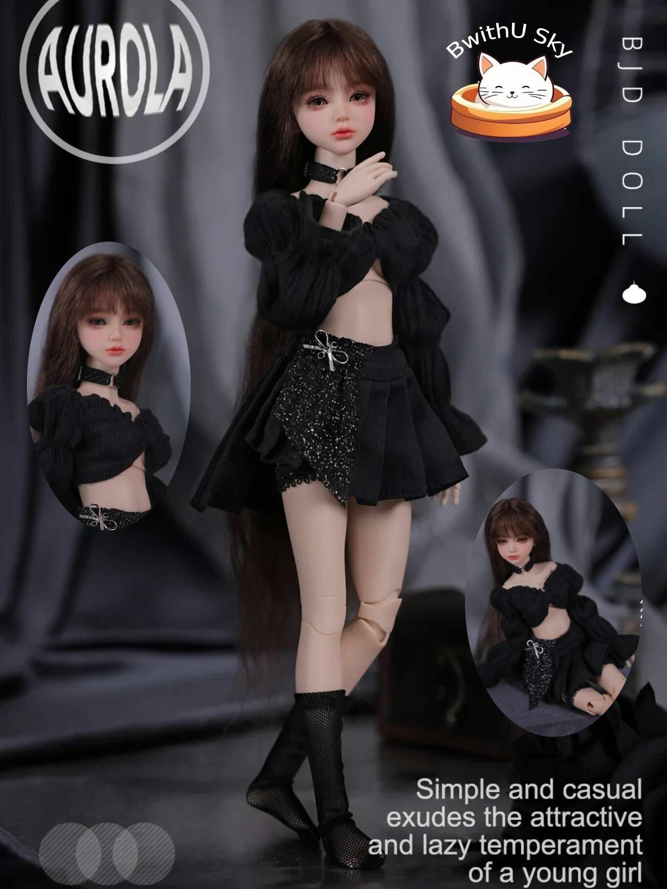 Кукла BwithU "Aurola", сферическая, смола, 27 см, интерактивная