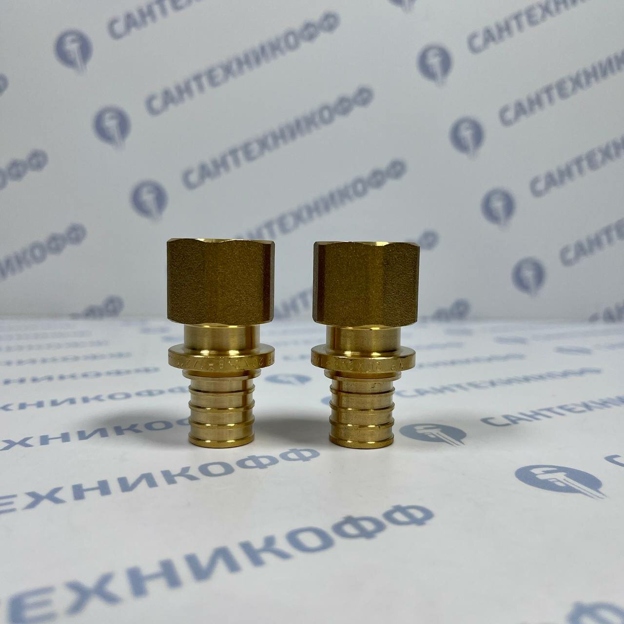 Соединение аксиальное (2 штуки) VIEIR 20х1/2"В для труб из сшитого полиэтилена, латунь VRP203SF