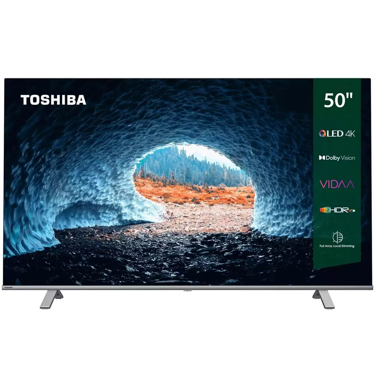 50" QLED Телевизор Toshiba 50C450KE, 4K Ultra HD (3840x2160 Пикс), черный