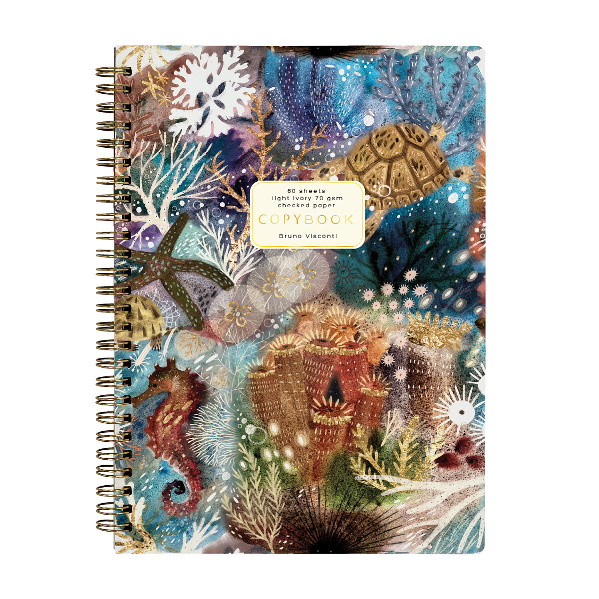 Тетрадь на гребне В5 Bruno Visconti "фантазия. Кораллы" 60л. клетка