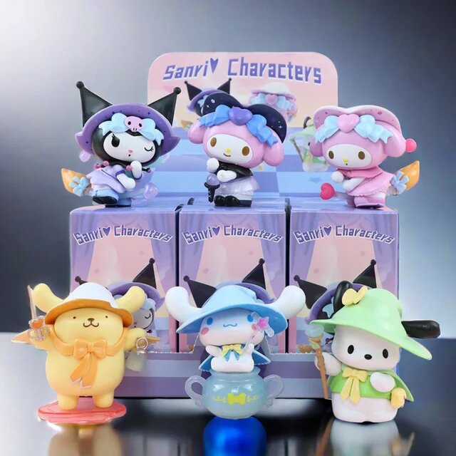 6 шт. Sanrio Blind Box Kawaii Kuromi Cinnamoroll My Melody Фигурки Аниме Куклы Blind Bag Игрушка для девочек-фанатов Подарок