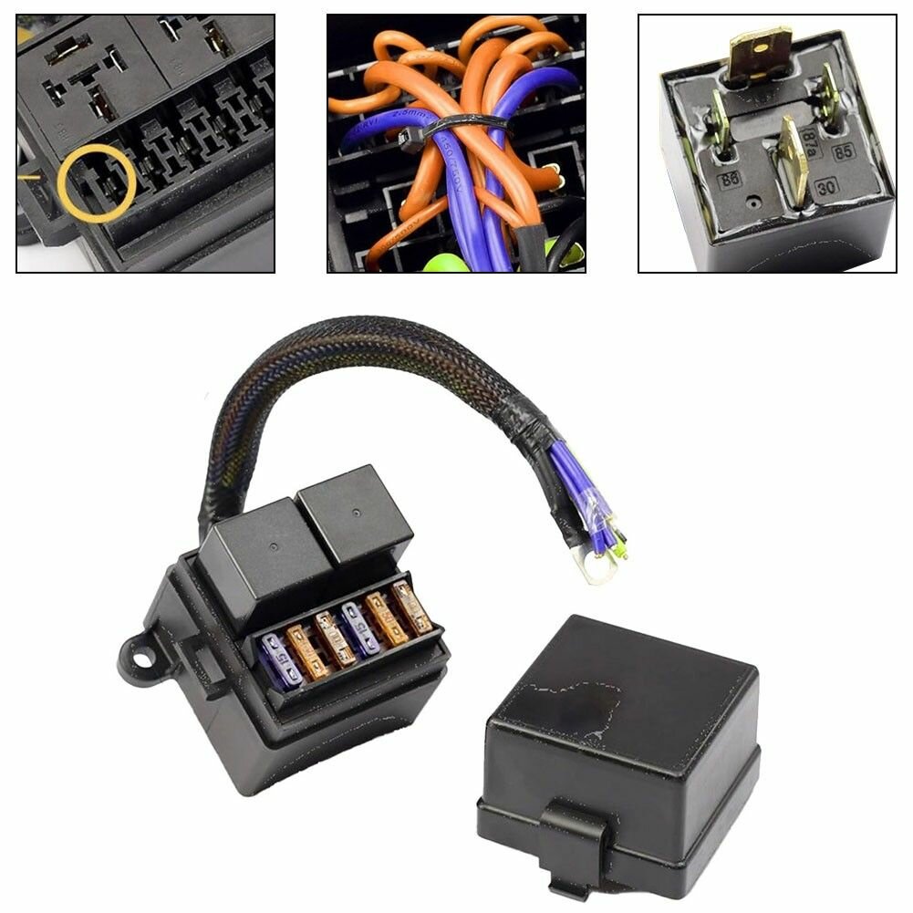 OZ-TWTU-Предварительно смонтированный предохранительный релейный блок с 2 шт. 4-контактными реле 80 А, 6 шт. водонепроницаемых предохранителей для автомобиля
