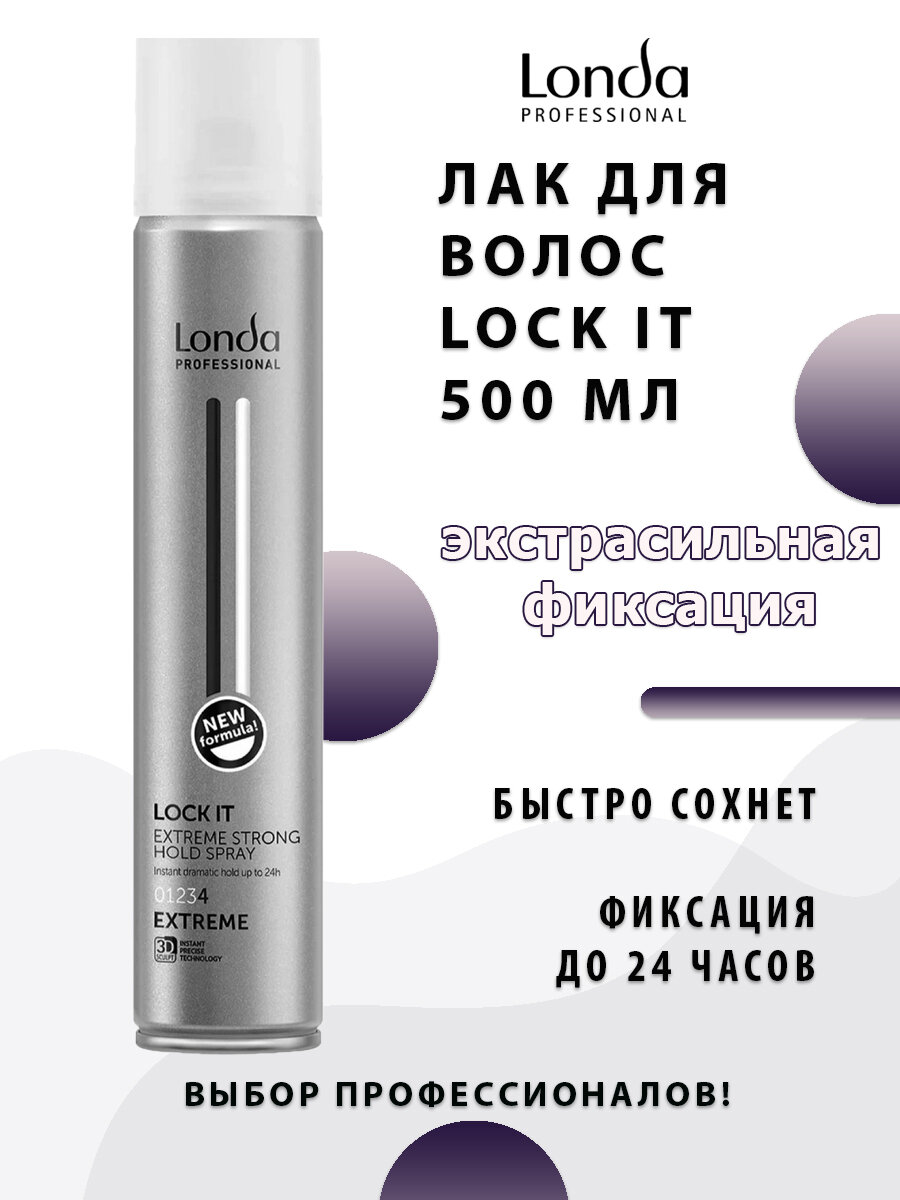 Londa Professional Lock It Лак для волос экстрасильной фиксации 500 мл
