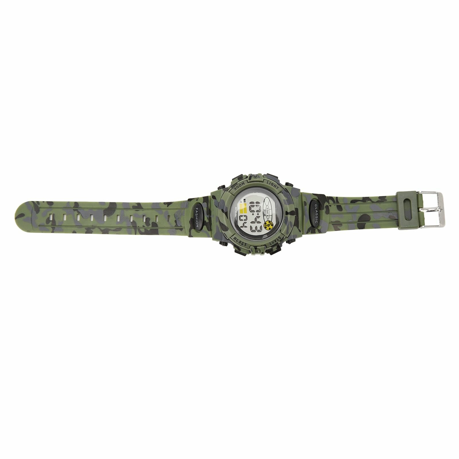 Водонепроницаемые спортивные часы с серебристым хронографом для мужчин, уличные камуфляжные зеленые студенческие подарочные часы с дисплеем даты