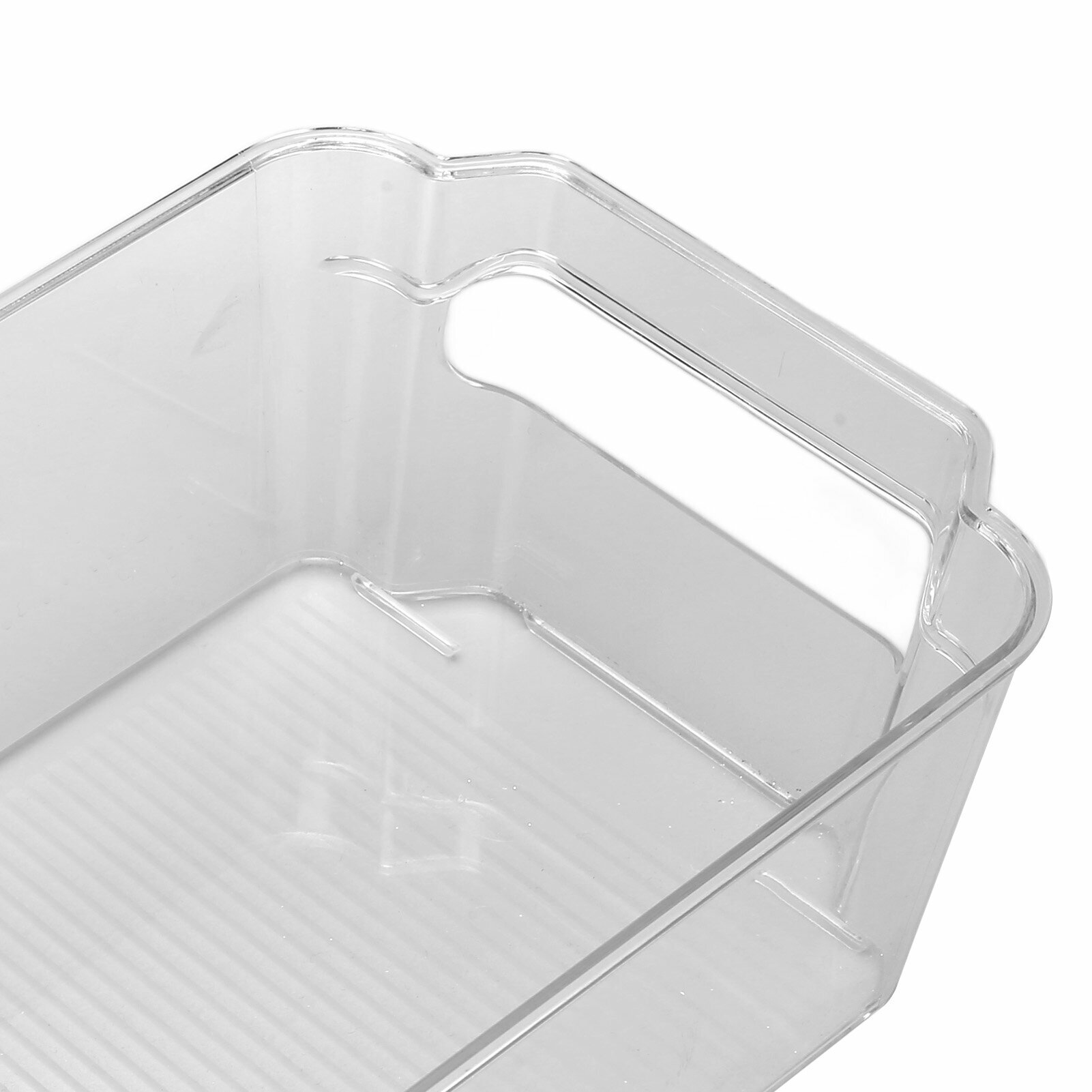 Контейнер для хранения холодильника ПЭТ большой емкости Визуальный дизайн Безопасный безвредный ящик для хранения продуктовМаленький