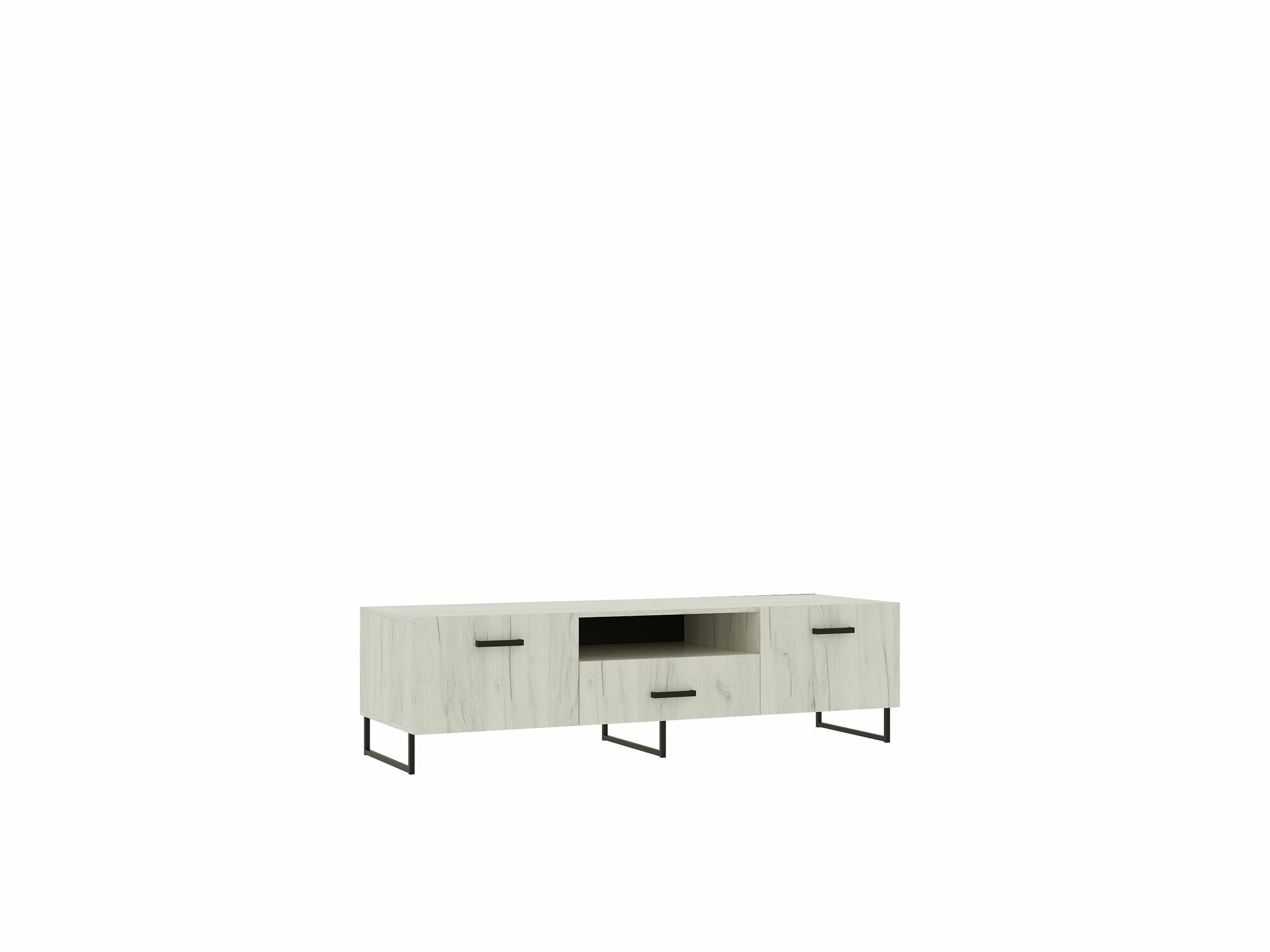 Нэнси LOFT Тумба ТВ 1600 (ЛДСП) (Дуб Крафт Белый/Дуб Крафт Белый)