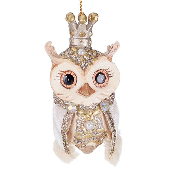 Елочная игрушка Сова Голди - Winter Baroque 10 см, Goodwill, B87206-2