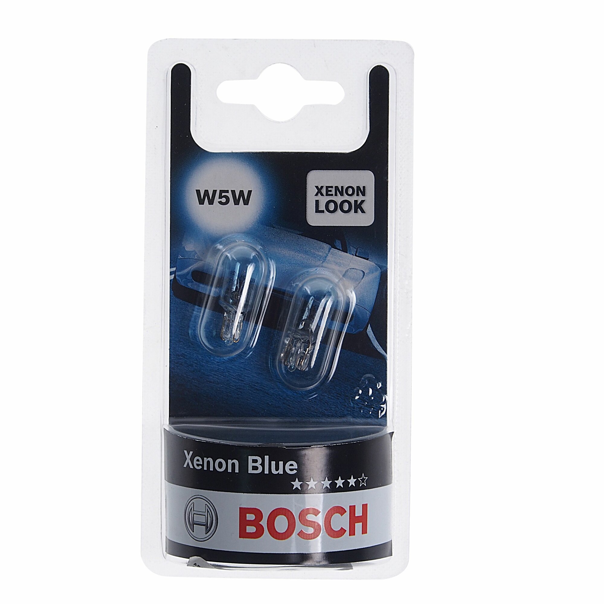 Автолампа W5W (W2.1x9.5d) Xenon BLUE 12V, 2 шт
