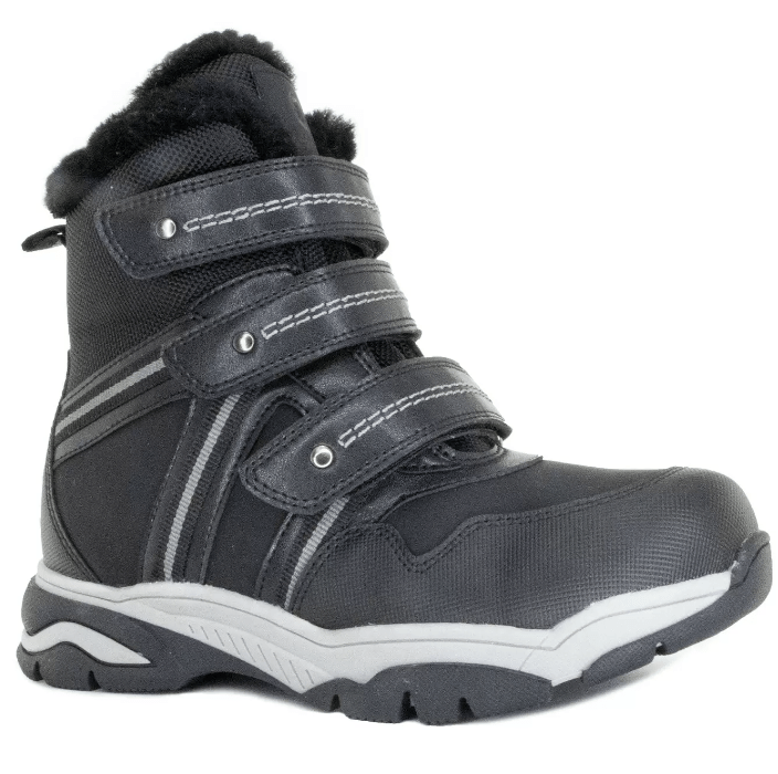 Обувь ортобум ортопедическая детская (п/сапожки мех) арт.63395-43 черный/серый р.32