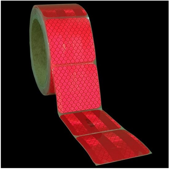 Лента световозвращающая сегментированная для тентов Rtlite RT-V104 50 мм х 10 м, красная