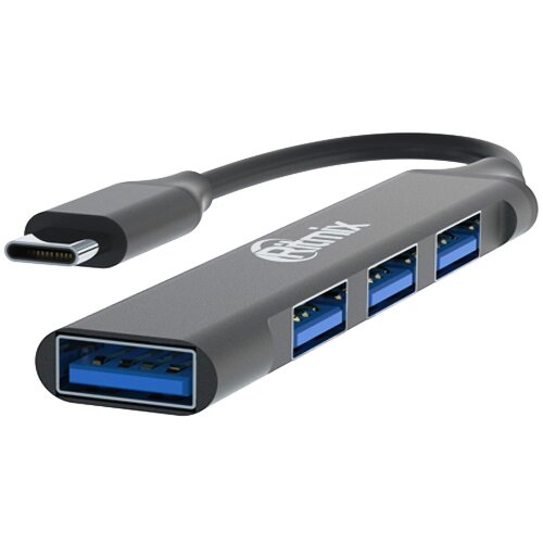Разветвитель USB-C Ritmix CR -4401 хаб - концентратор 3 порта USB2.0.+ 1 порт USB3.0 металл