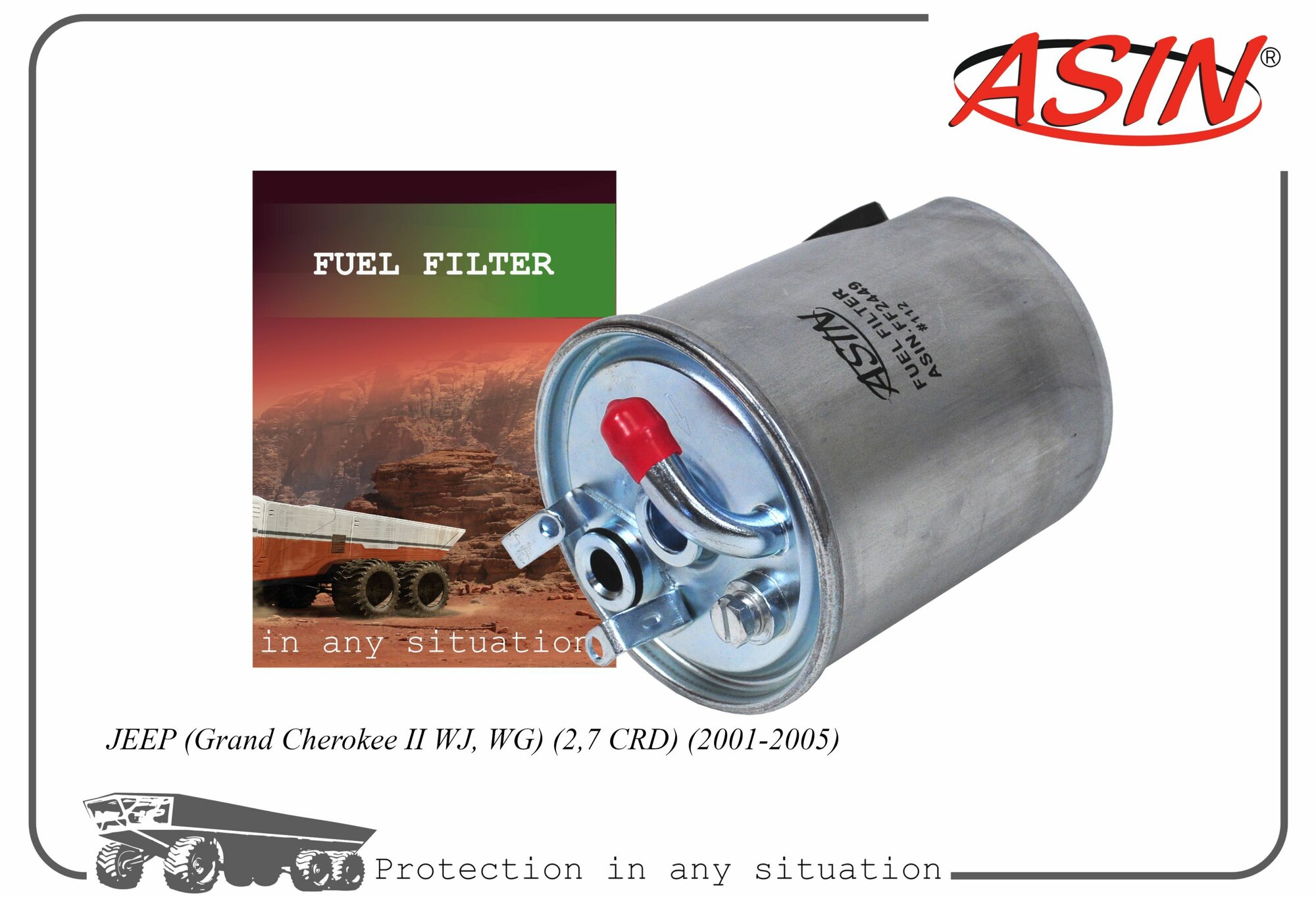 Фильтр топливный 05080477AA ASIN. FF2449 для JEEP Grand Cherokee II WJ, WG 2,7 CRD 2001-2005