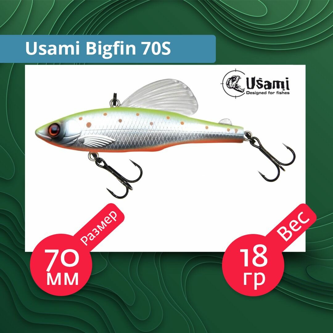 Воблер для рыбалки Usami Bigfin 70S #675