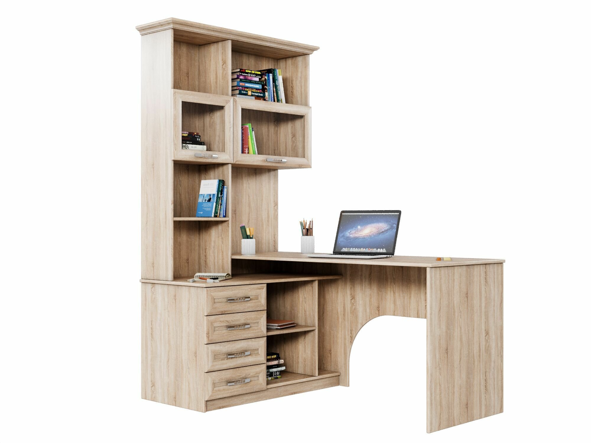 Компьютерный стол "Триан 7" 116/150х218х60, дуб сонома