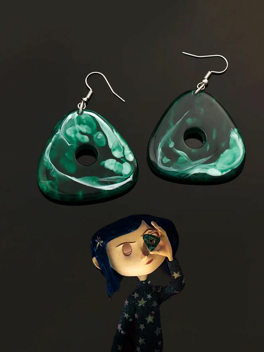 Серьги пусеты, акрил