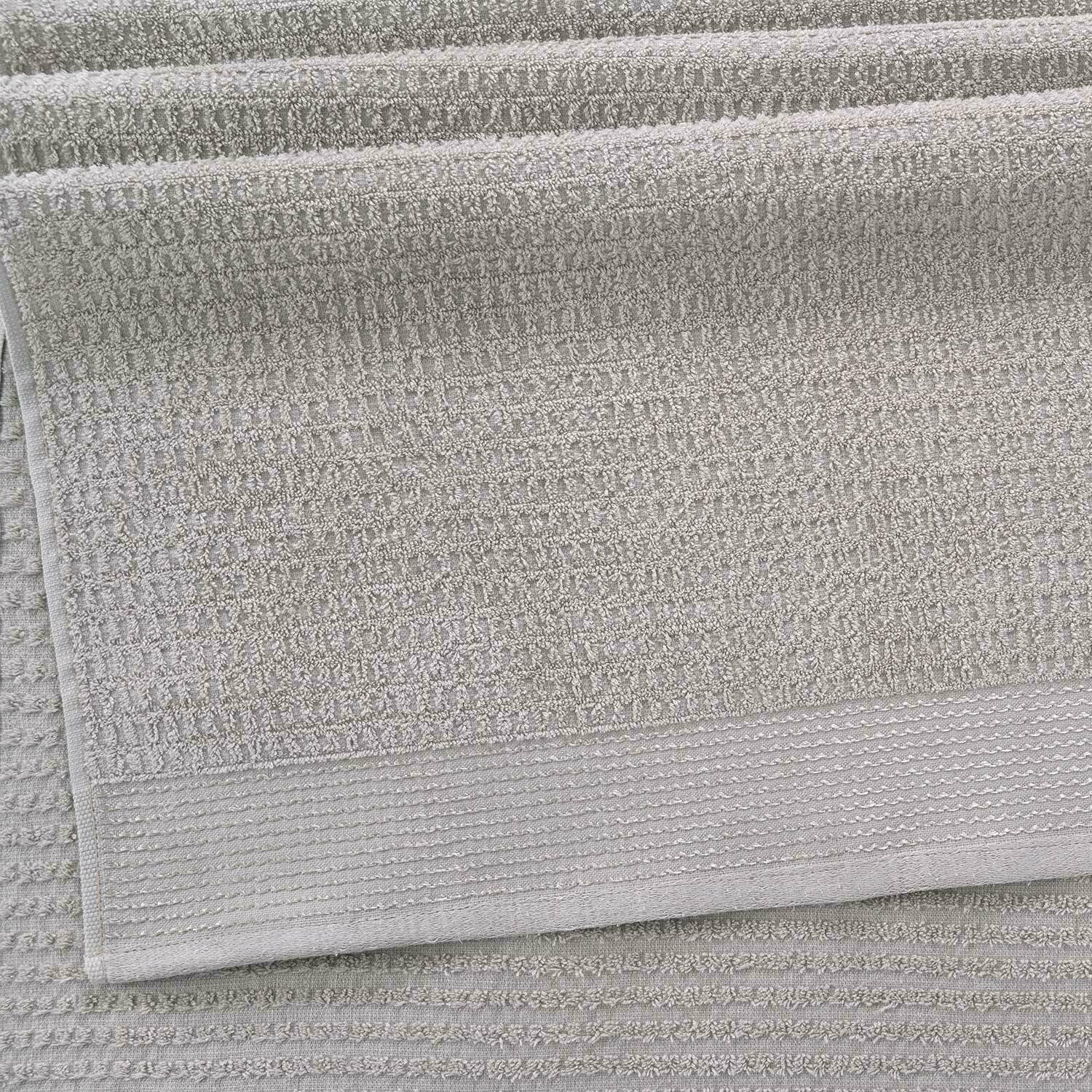 Полотенце Махровое "Волна Серый" 50х80 плотность 350 г/м2