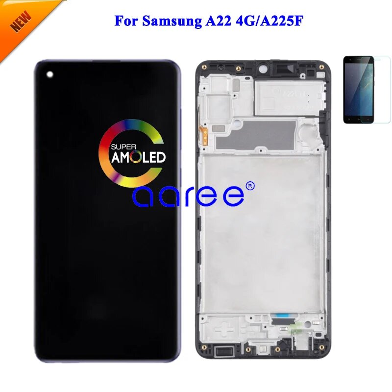 AMOLED OLED LCD для Samsung A22 LCD A225F lcd для Samsung A22 4G A225F LCD экран сенсорный дигитайзер сборка