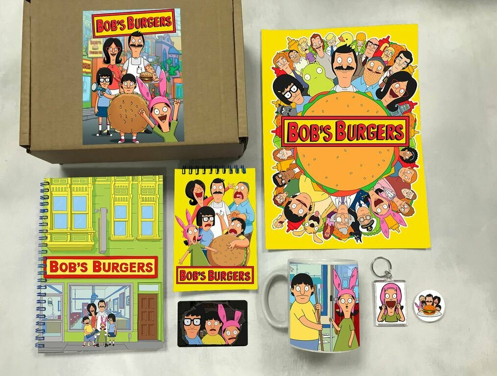 Бокс Bob"s Burgers, Закусочная Боба №6, Товары с нашими рандомными карт