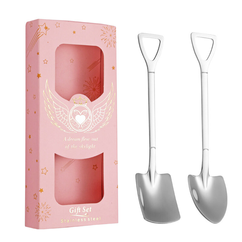Набор из арбузной ложки Трансграничный рабочий наконечник квадратной лопатки Ложка Две подарочные коробки Мороженое
