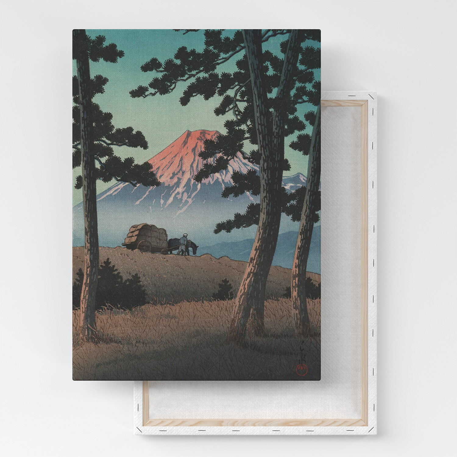 Картина на холсте, репродукция / Хасуй Кавасэ - Evening at Tagonoura / Размер 40 x 53 см