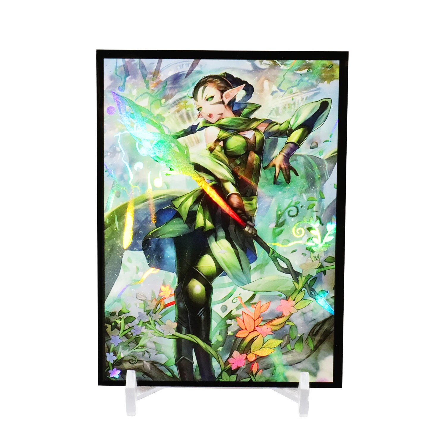 Голографические протекторы для карт Nissa (размер PKM MTG) для аниме-карт, защитные карманы для коллекционных карт 67x92 мм, стандартный размер, фольгированные карманы