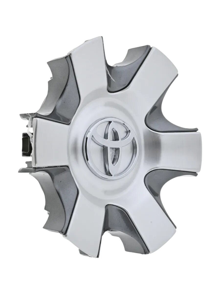 Колпачки на литье Toyota серый - 1 шт. для литых дисков, тюнинг, 1 шт.
