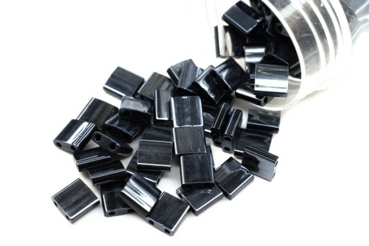 Бисер японский MIYUKI TILA #55092 Black Blue Hematite Fulll, непрозрачный, 5 грамм