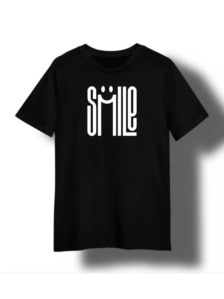 Футболка Zerosell прикольная надпись smile