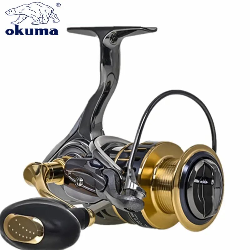 Okuma Baoxiong Троллинговая катушка 18кг 13+1 шарикоподшипник 4000 серия, Grey gold