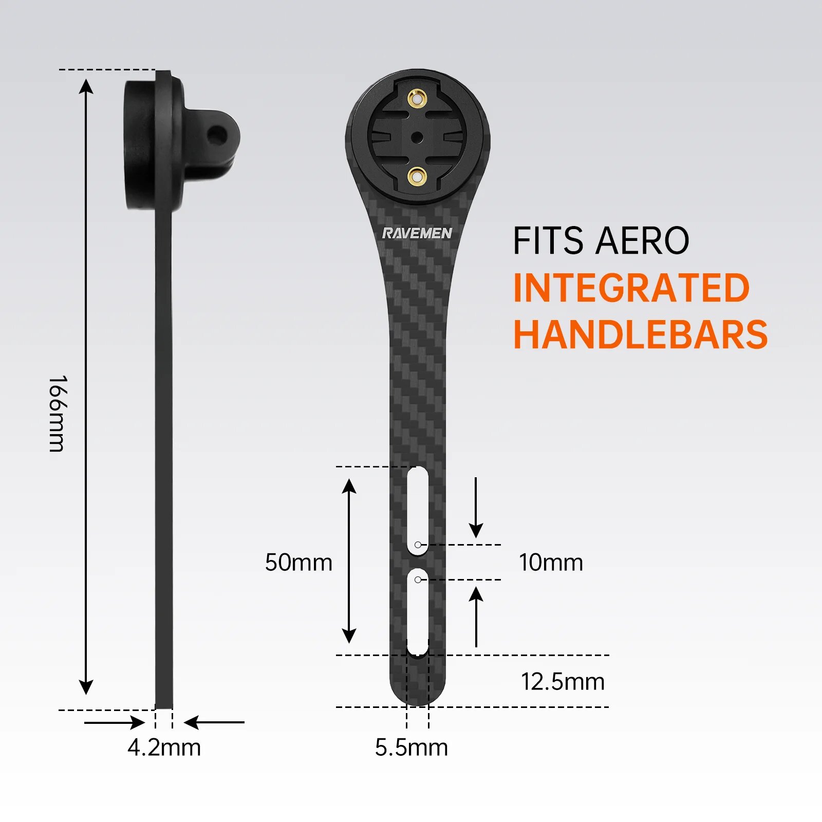 RAVEMEN AOM03 Out передний велосипедный кронштейн для Garmin/COOSPO велосипедный компьютер из углеродного волокна Foraero-интегрированный руль