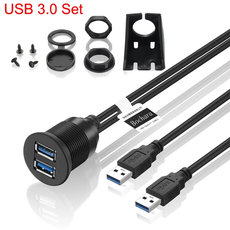 Кабель-удлинитель Bochara USB 3.0 USB 2.0 1 м / 2 м 2 м, USB 3.0 Set